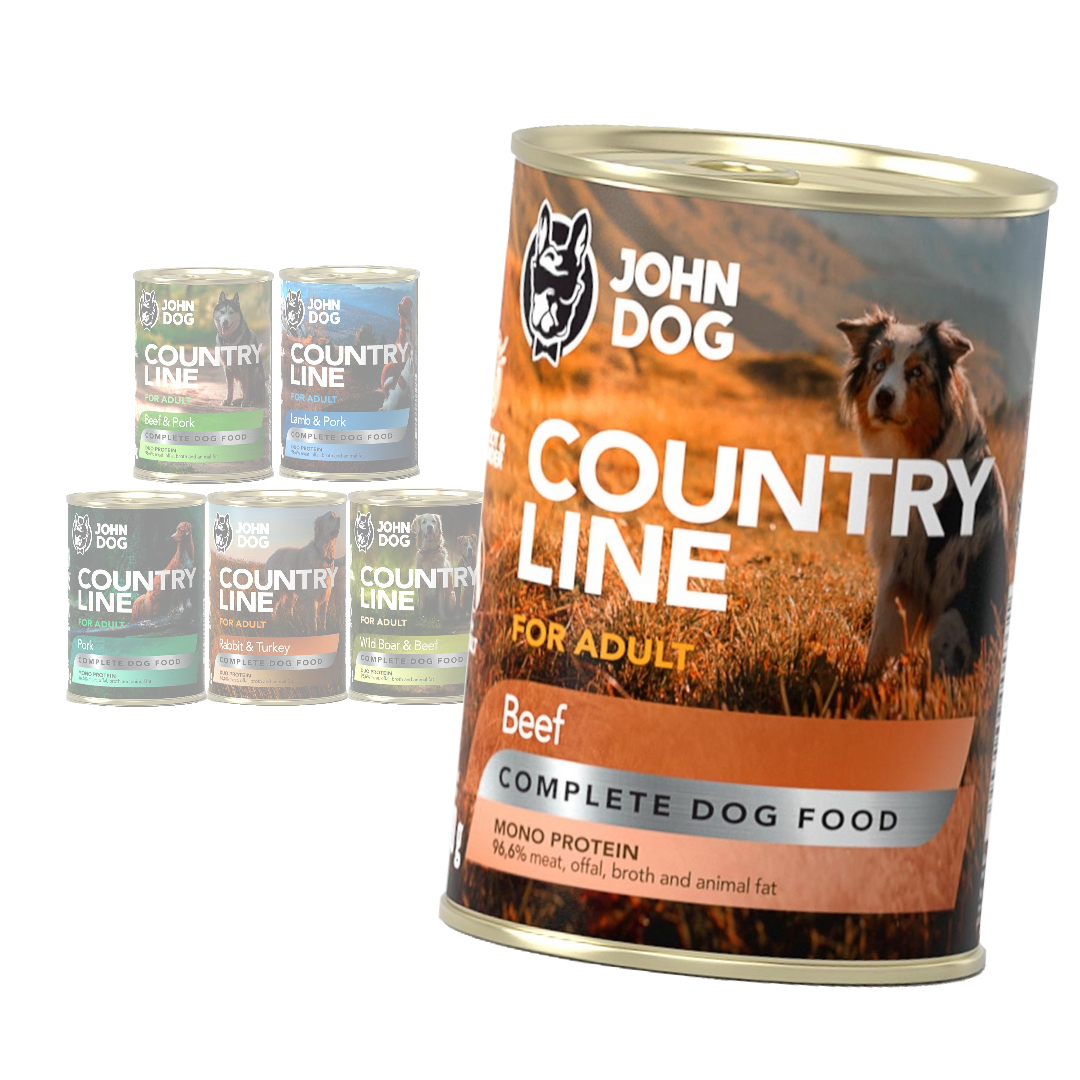 John Dog Country Line Mokra Karma Dla Dorosłych Psów 6x400g Mix Smaków ...