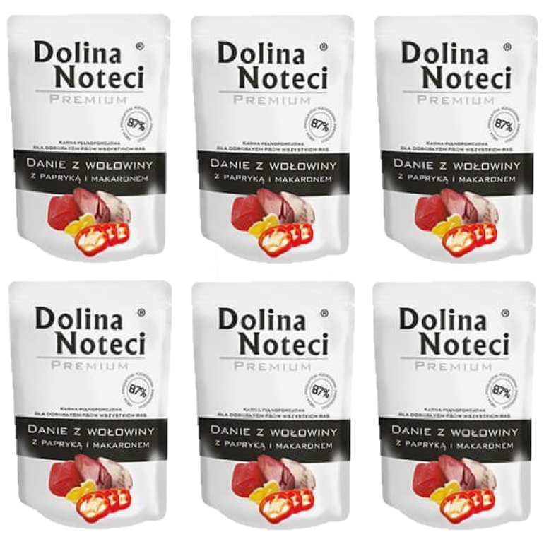 Dolina Noteci Premium Danie z Wołowiny Papryką i Makaronem 6x300g Mokra Karma Dla Psa na Unizoo.pl