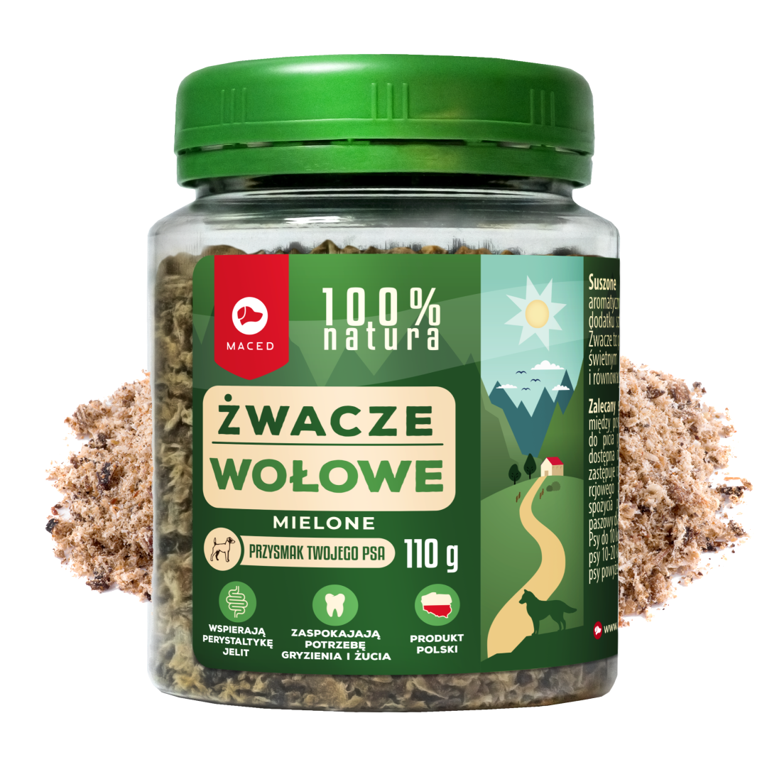 Naturalny Przysmak Dla Psa Maced 100% Natura Żwacze Wołowe Mielone 110g na Unizoo.pl