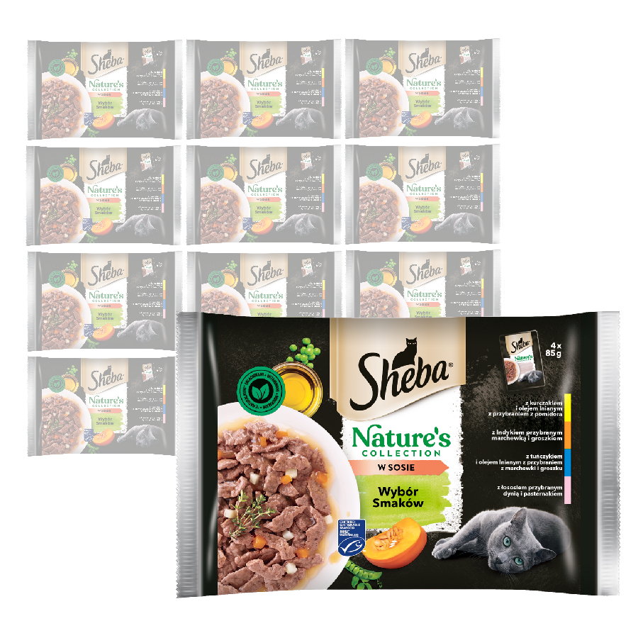 Sheba Nature's Collection 52x85g Mokra Karma Dla Kotów Wybór Smaków W ...